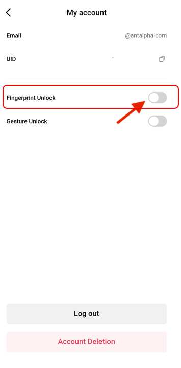 How to enable Fingerprint / Face ID or Gesture Feature? – Antalpha