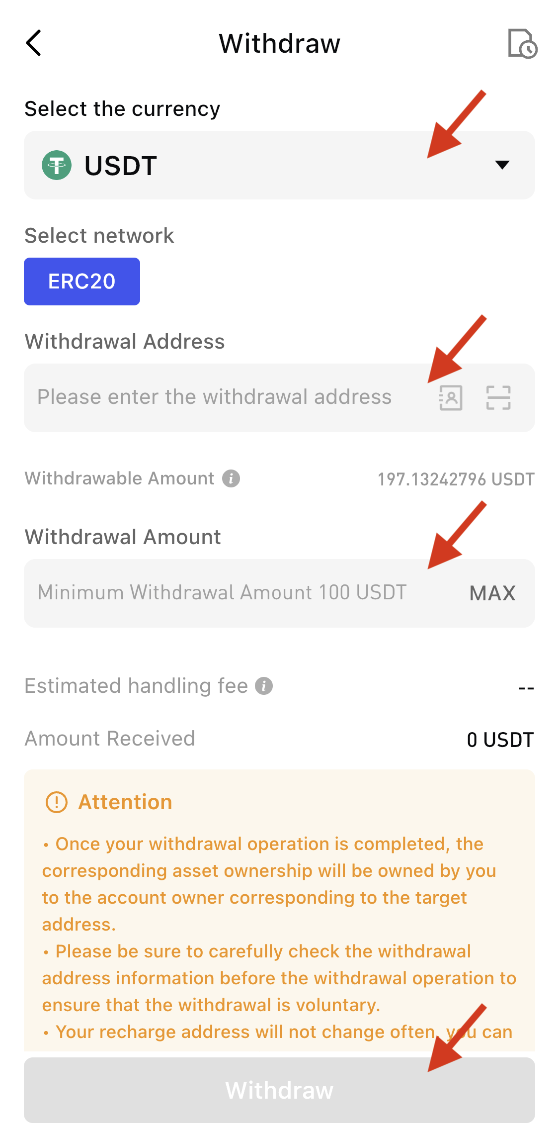 How to withdraw funds using the App? – Antalpha